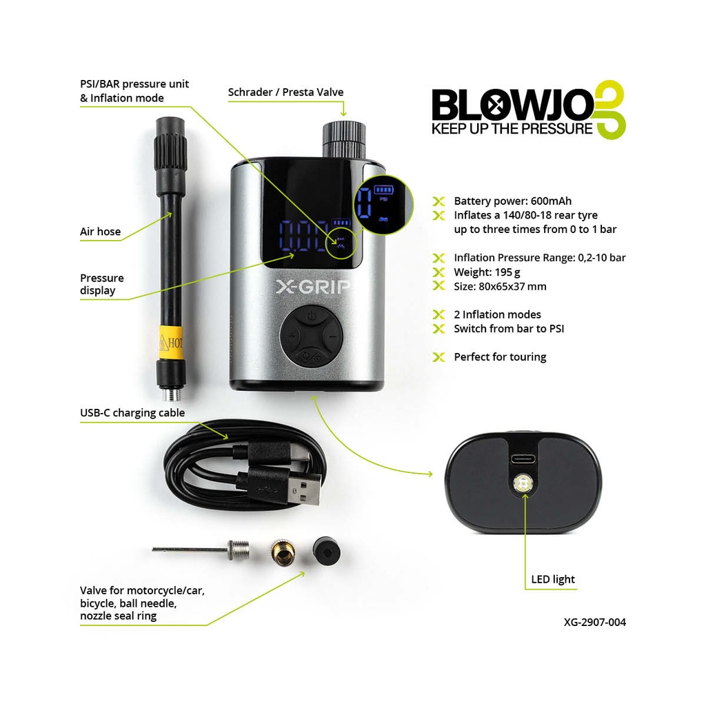 X-GRIP BLOWJOB Mini Air Pump USB-C